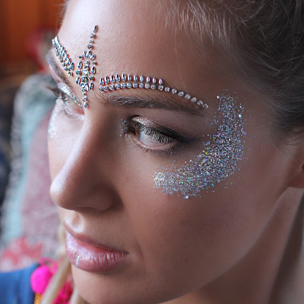 Quality hand designed silver Bindi Face Gems – GLO TATTS